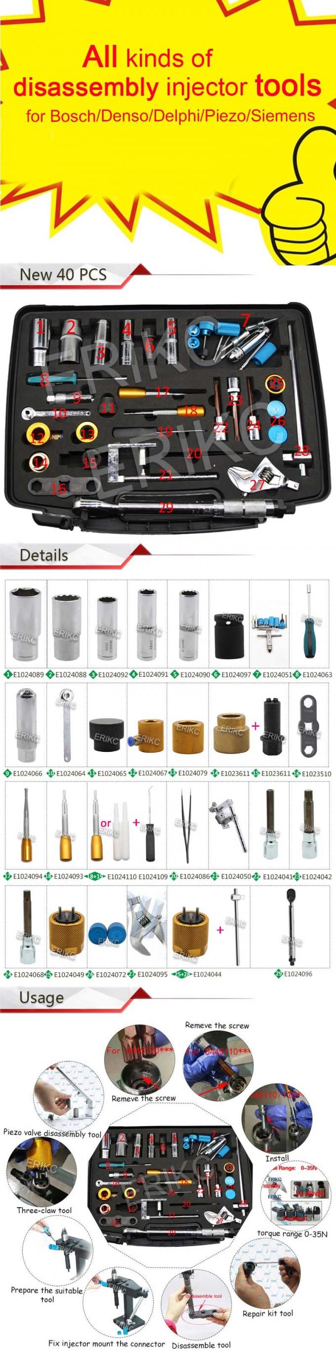 Injection Tool Bosch Disassembly Diagnosis Tool For Diesel Vehicle